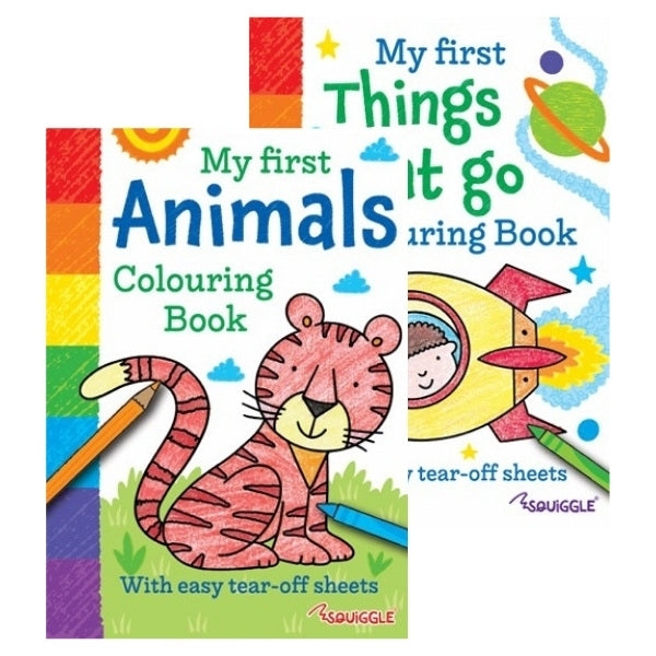 Squiggle My First Animals & Things That Go Colouring Book (2pk ...