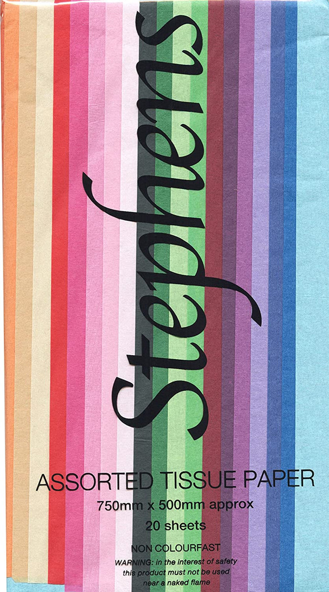 Stephens Tissue Paper Standard Colours 750mm x 500mm 20shts – Simply4Deals